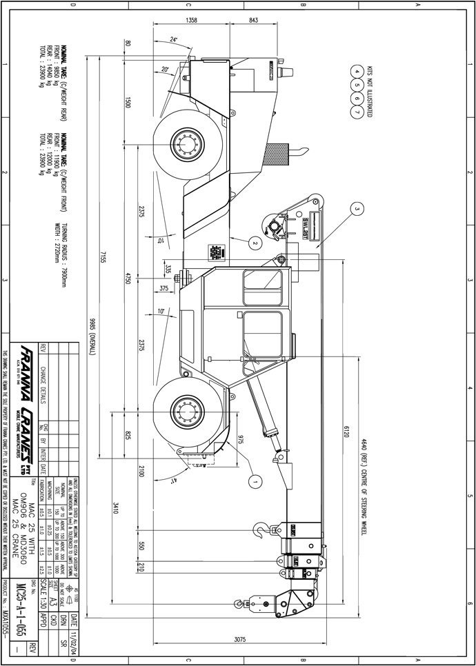 Franna MAC25 Crane Details | Borger Cranes