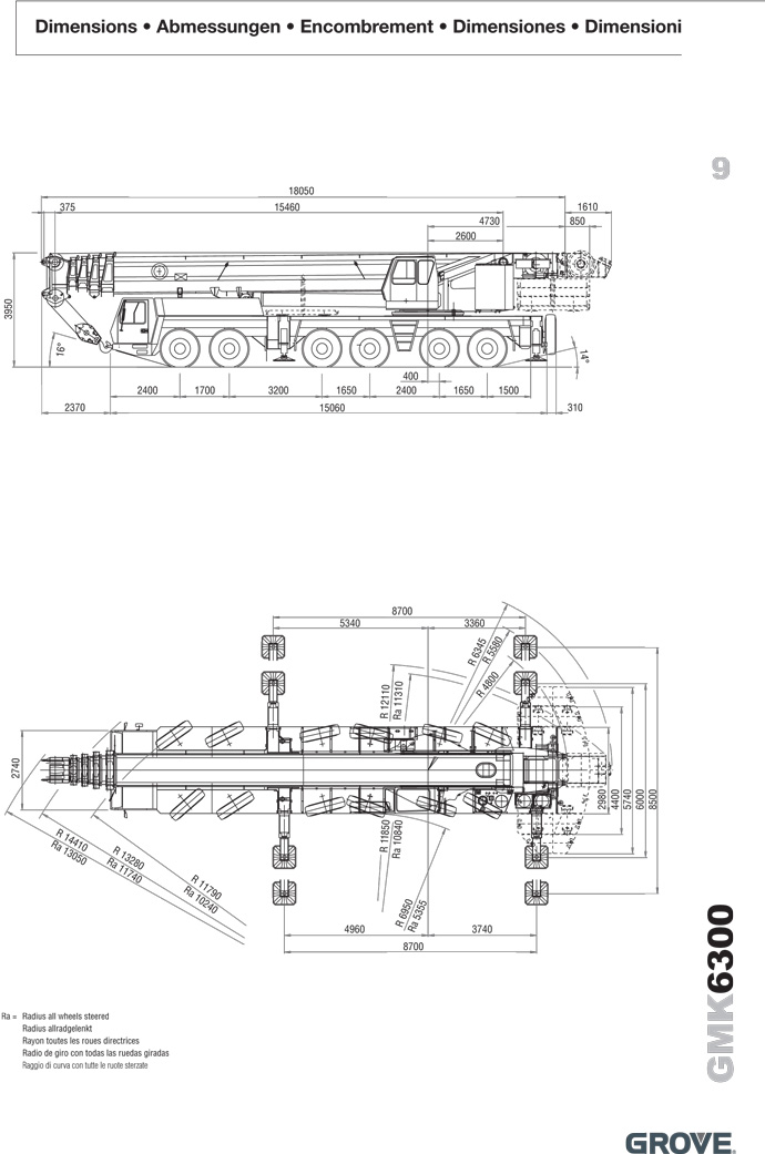 Grove GMK6300 All Terrain Mobile Crane Crane Details Borger Cranes